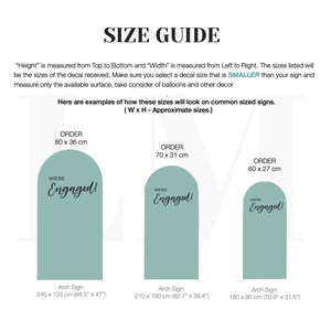 We're Engaged Sign Vinyl Decal Engagement Party Backdrop Decal for ...