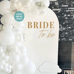 Bride to Be Backdrop Decal Bridal Shower Party Decal for Sign Bride to ...