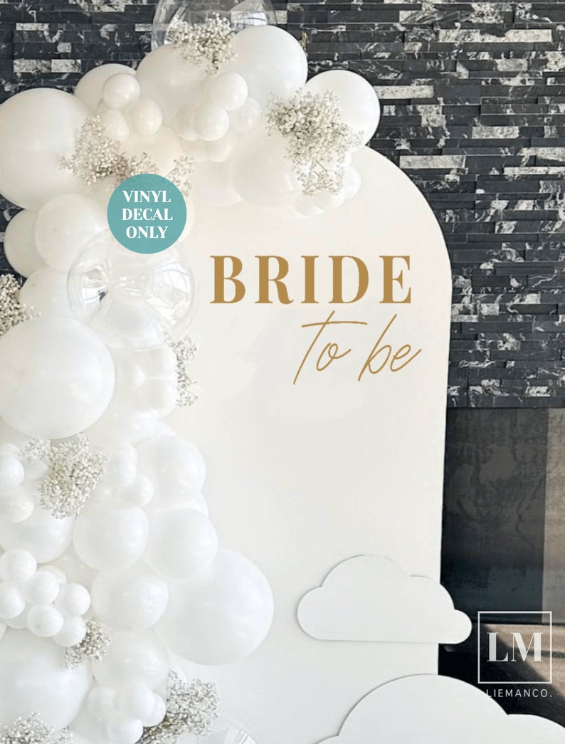 Bride to Be Backdrop Decal Bridal Shower Party Decal for Sign Bride to ...