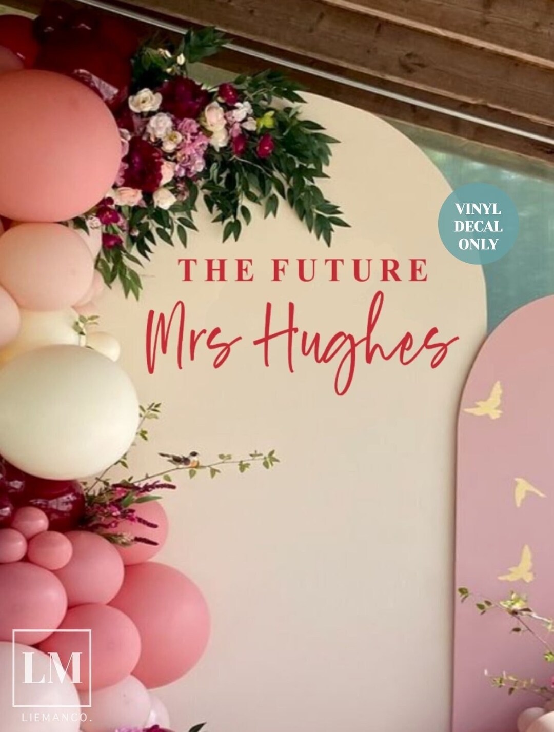 Future Mrs Balloon Arch Decal for Bridal Shower Decor Personalised ...