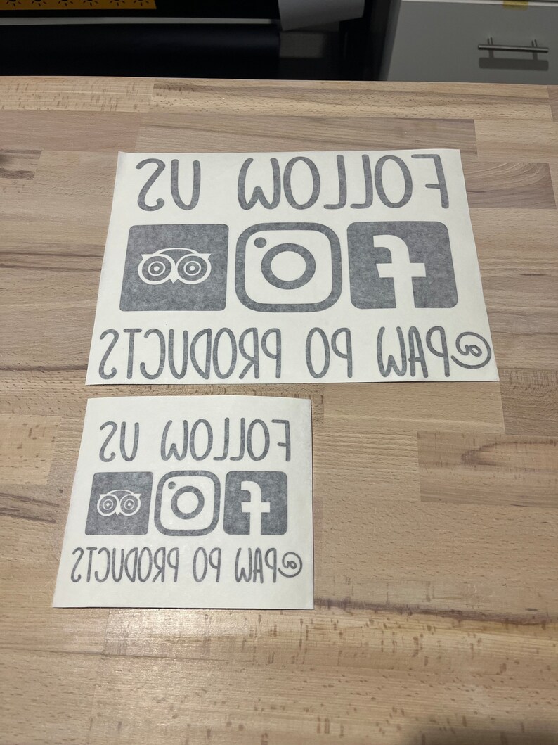 Follow Us on Social Media Window Vinyl Sign Social Media - Etsy