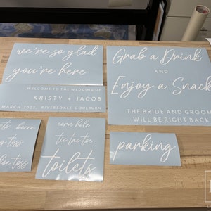 Personalised Decal for Event Sign, Wedding Welcome Sign Decal, DIY ...