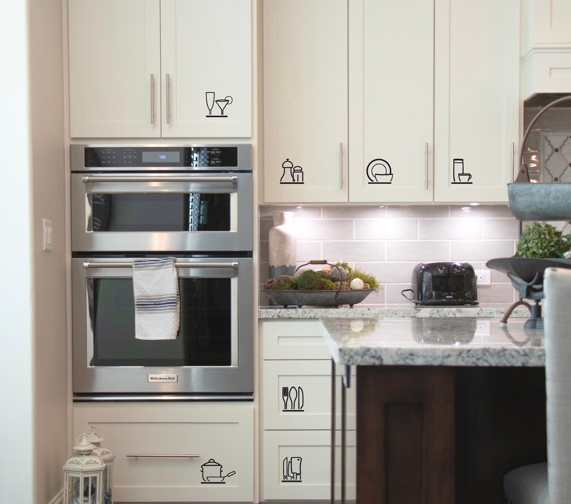 Kitchen Cabinet Decal Airbnb Kitchen Label Office Pantry - Etsy