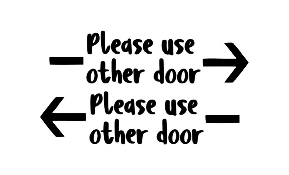 Please Use Other Door Vinyl Sticker Home / Business Door Sign | Etsy