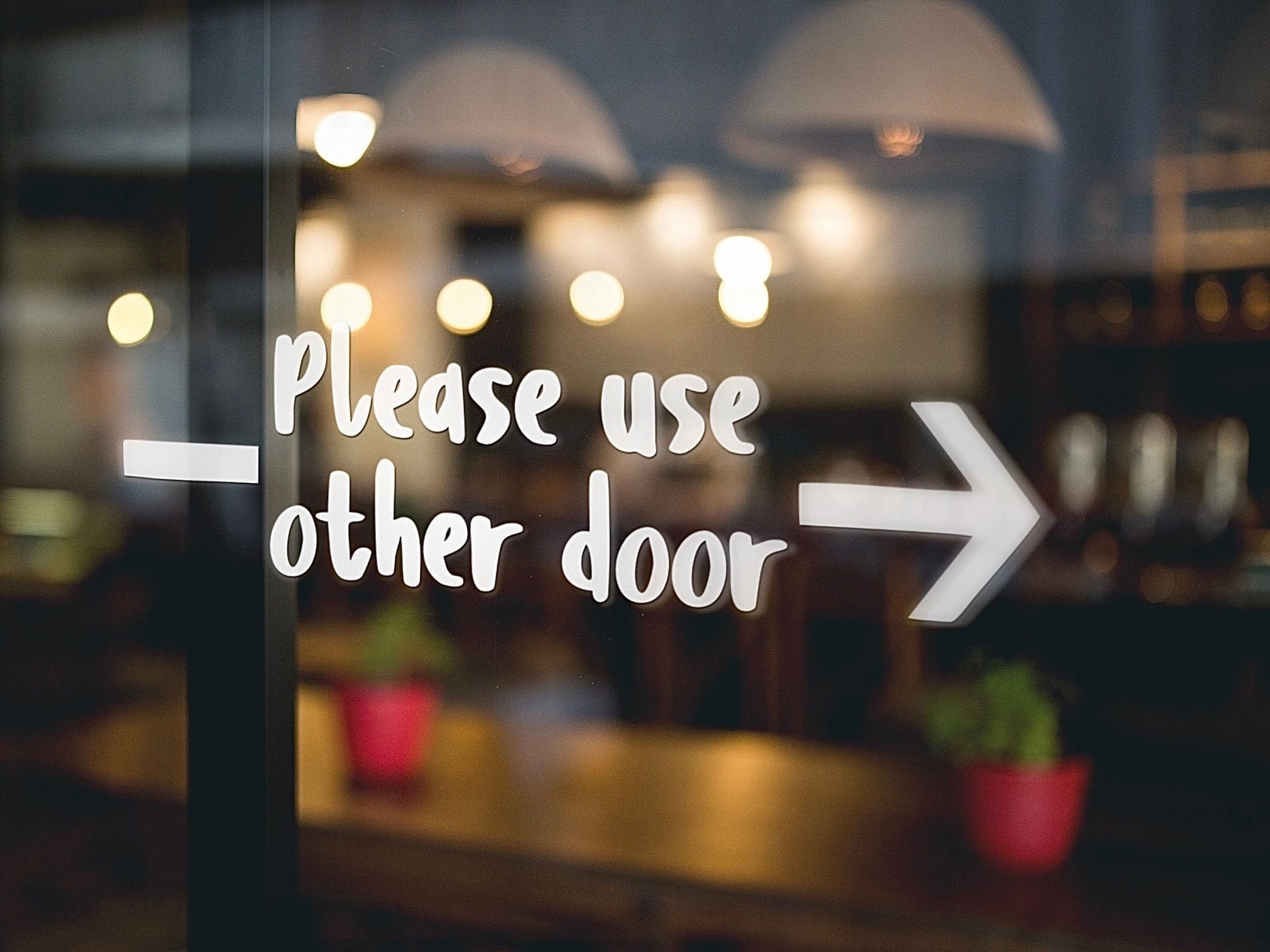Please Use Other Door Vinyl Sticker Home / Business Door Sign | Etsy