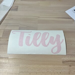 Personalised Calligraphy Name Wall Decal, Baby Girl Nursery Wall Decor ...