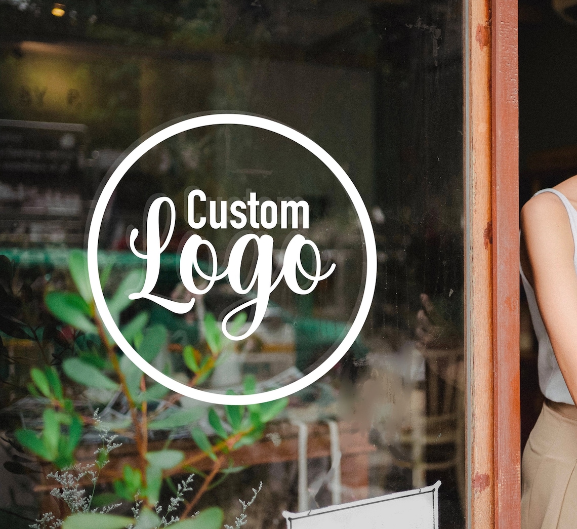 Custom Storefront Logo Decal Business Logo Sticker for - Etsy