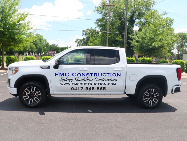 Company Vinyl Lettering for Vehicles, Pick-up Truck, Car, Trailer, Ute ...