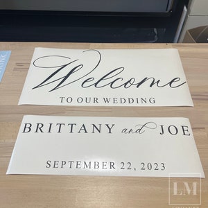 Custom Decal for Flower Box Wedding Sign, DIY Planter Box Welcome Sign ...