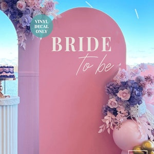 Bride to Be Backdrop Decal Bridal Shower Party Decal for Sign Bride to ...