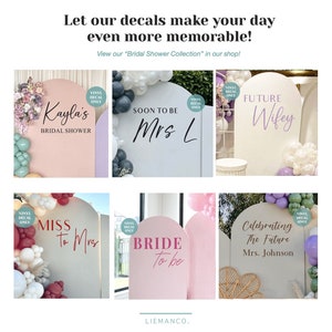 Future Mrs Balloon Arch Decal for Bridal Shower Decor Personalised ...