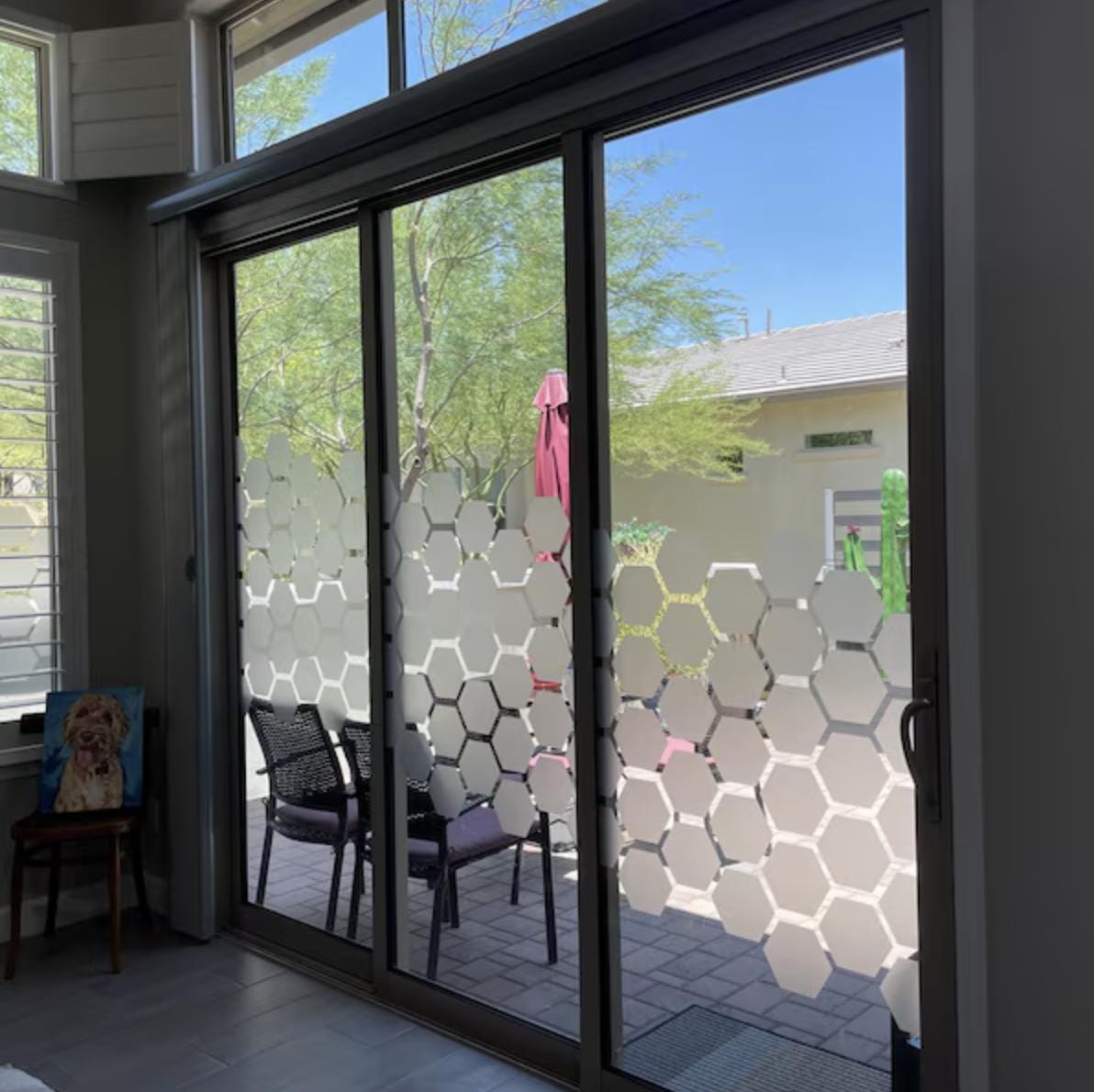 Hexagon Frosted Decals for Window Privacy Honeycomb Window Film Semi ...