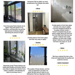 Honeycomb Frosted Window Film, Hexagon Window Decal, Geometric Etched ...