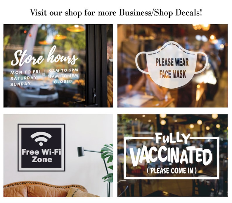 Thank You for Supporting A Small & Local Business Decal, Shop Front ...