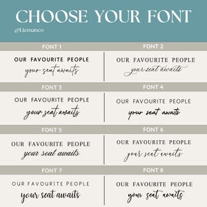 Elegant Seating Chart Vinyl Lettering, Our Favourite People Mirror ...