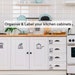Kitchen Cabinet Decal, Airbnb Kitchen Label, Office Pantry Decal, Set ...