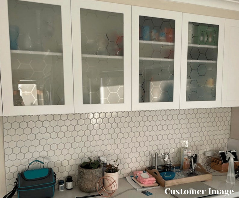 Honeycomb Frosted Window Film Hexagon Window Decal Geometric - Etsy