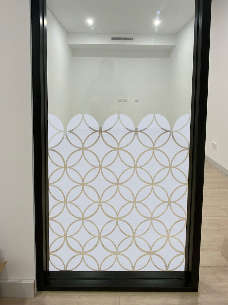 Overlapping Circle Frosted Film Etch Privacy Window Film - Etsy