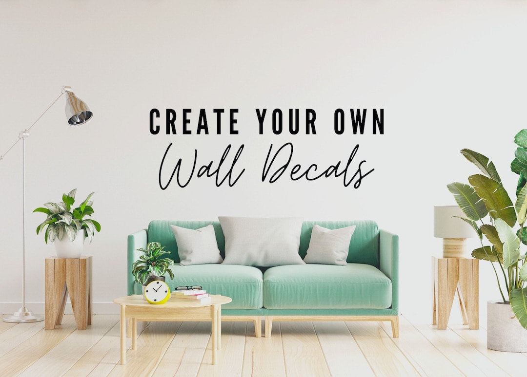 Custom Wall Vinyl Lettering, Custom Quote Text Logo Decal, Personalised ...