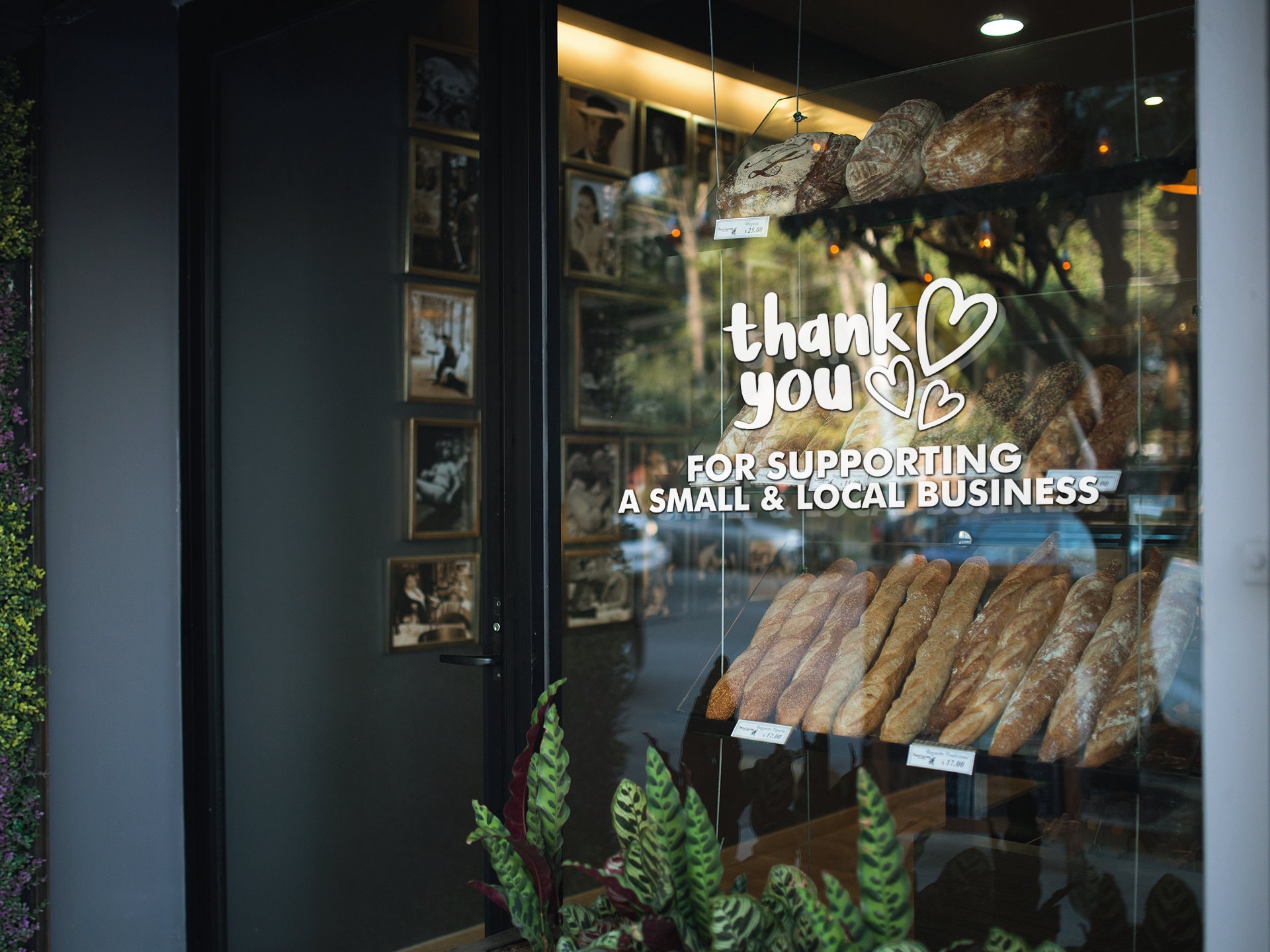 Thank You for Supporting A Small & Local Business Decal, Shop Front ...