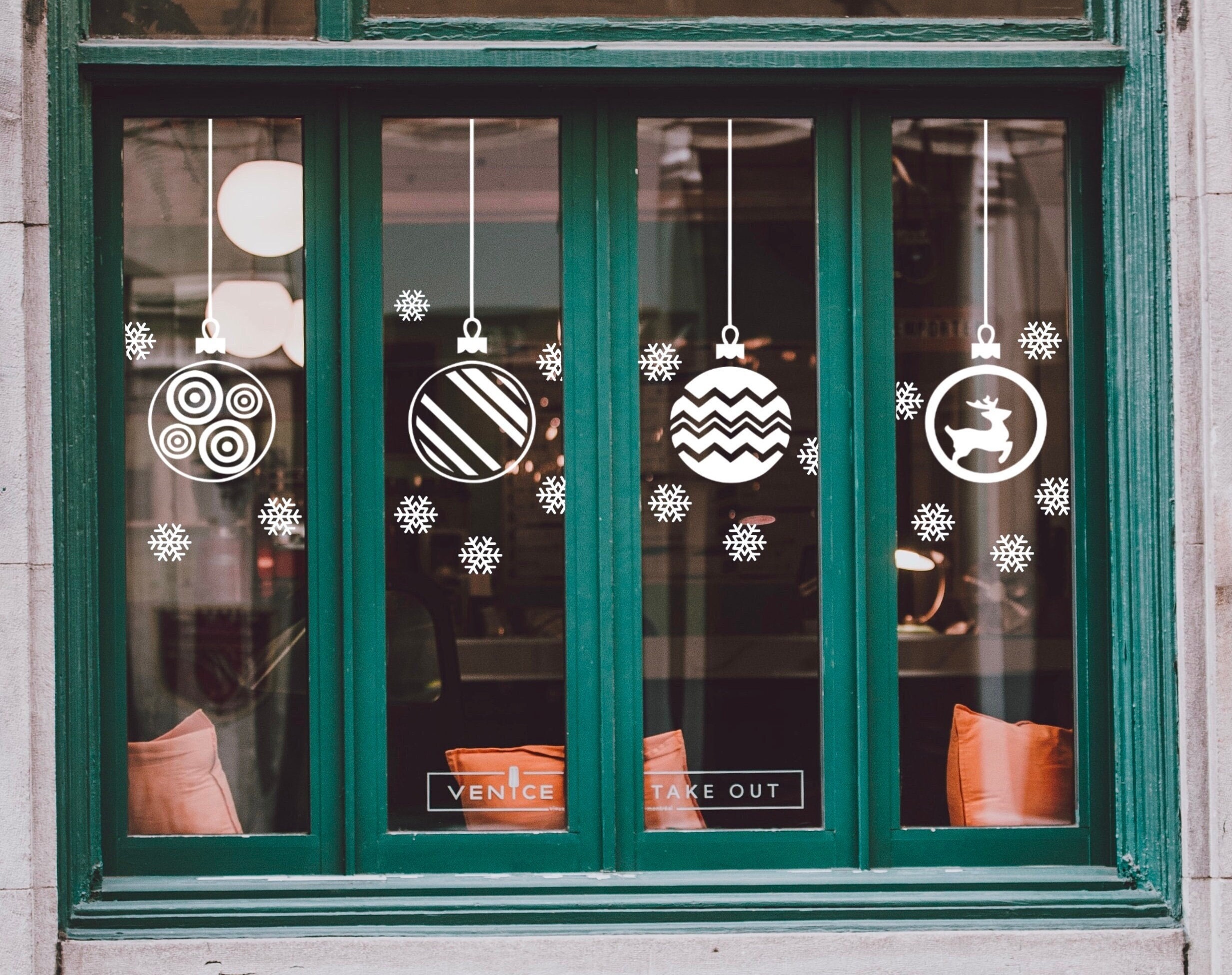 Christmas Ornaments Window Decal Christmas Decoration - Etsy