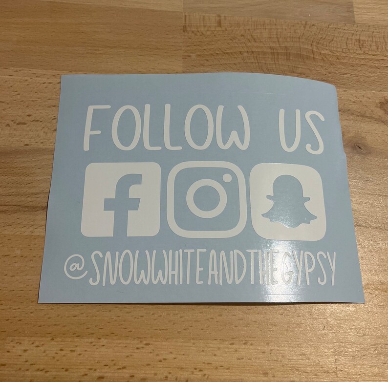 Follow Us on Social Media Window Vinyl Sign Social Media - Etsy