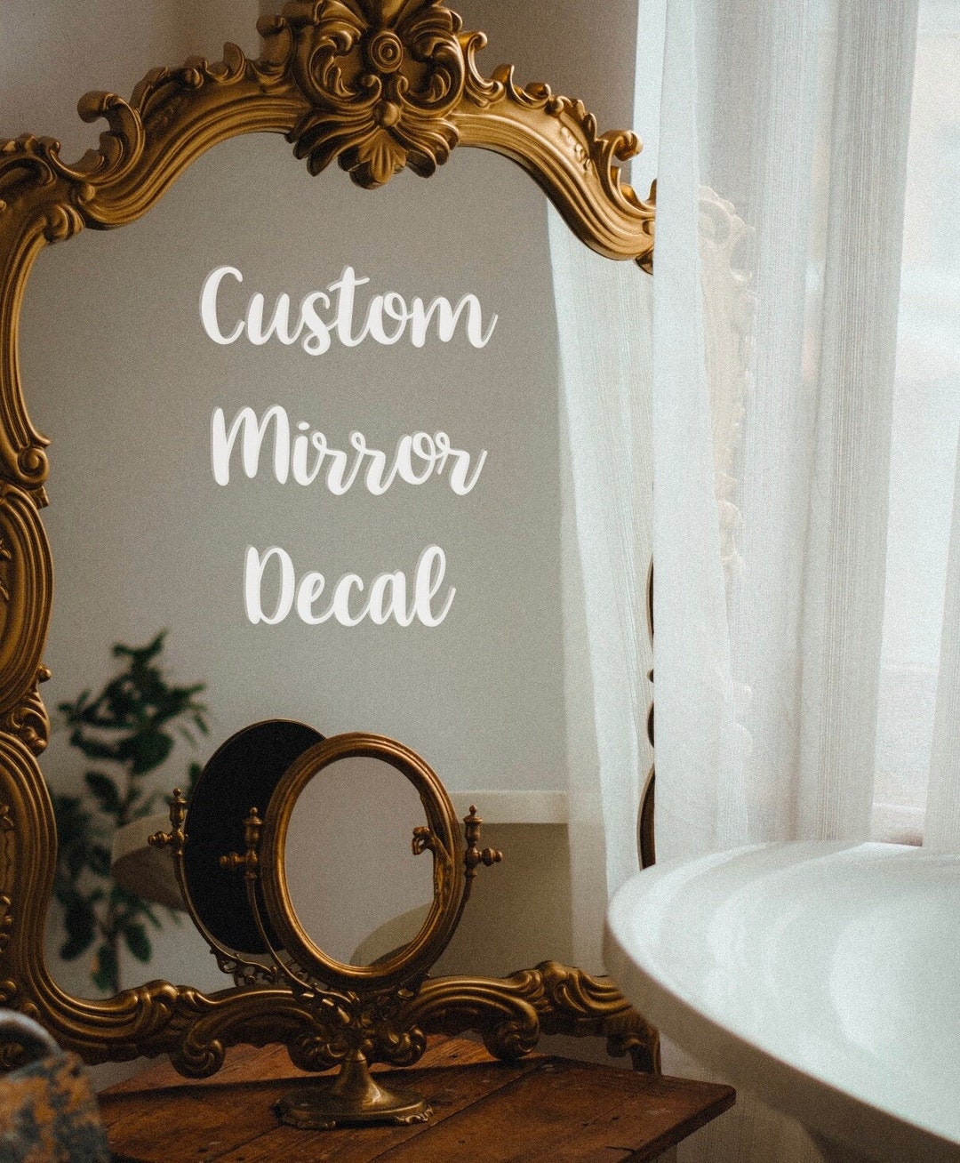 Custom Mirror Decal, Wedding Welcome Mirror Sticker, Mirror Self ...
