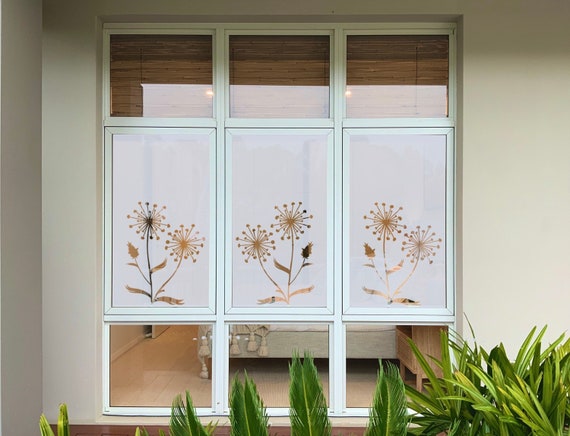 Dandelion Frosted Window Film Cover Privacy Window Film - Etsy