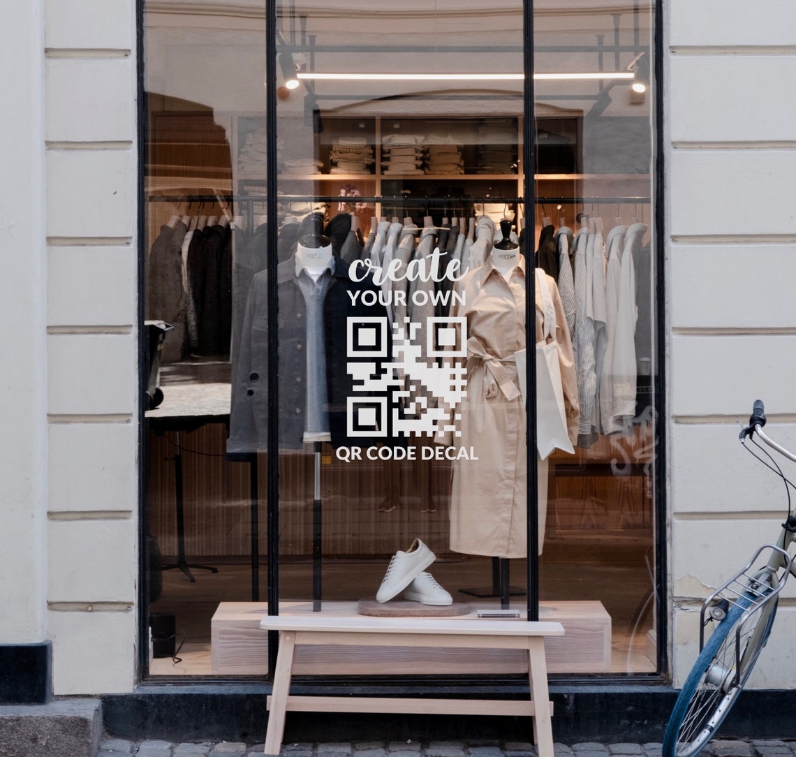 Custom QR Code Window Decal Scannable Business Decal Design - Etsy
