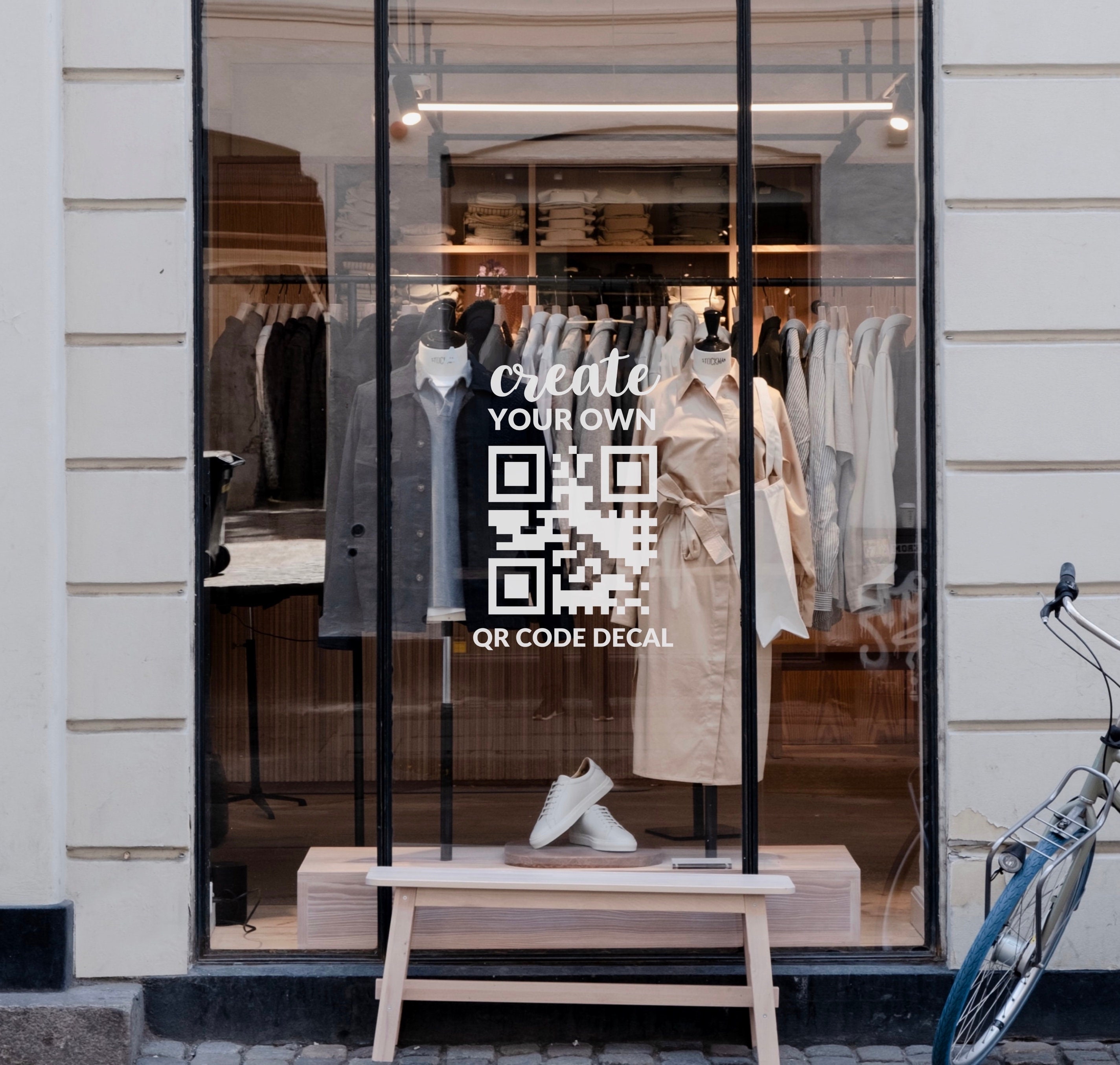 Custom QR Code Window Decal Scannable Business Decal Design - Etsy ...