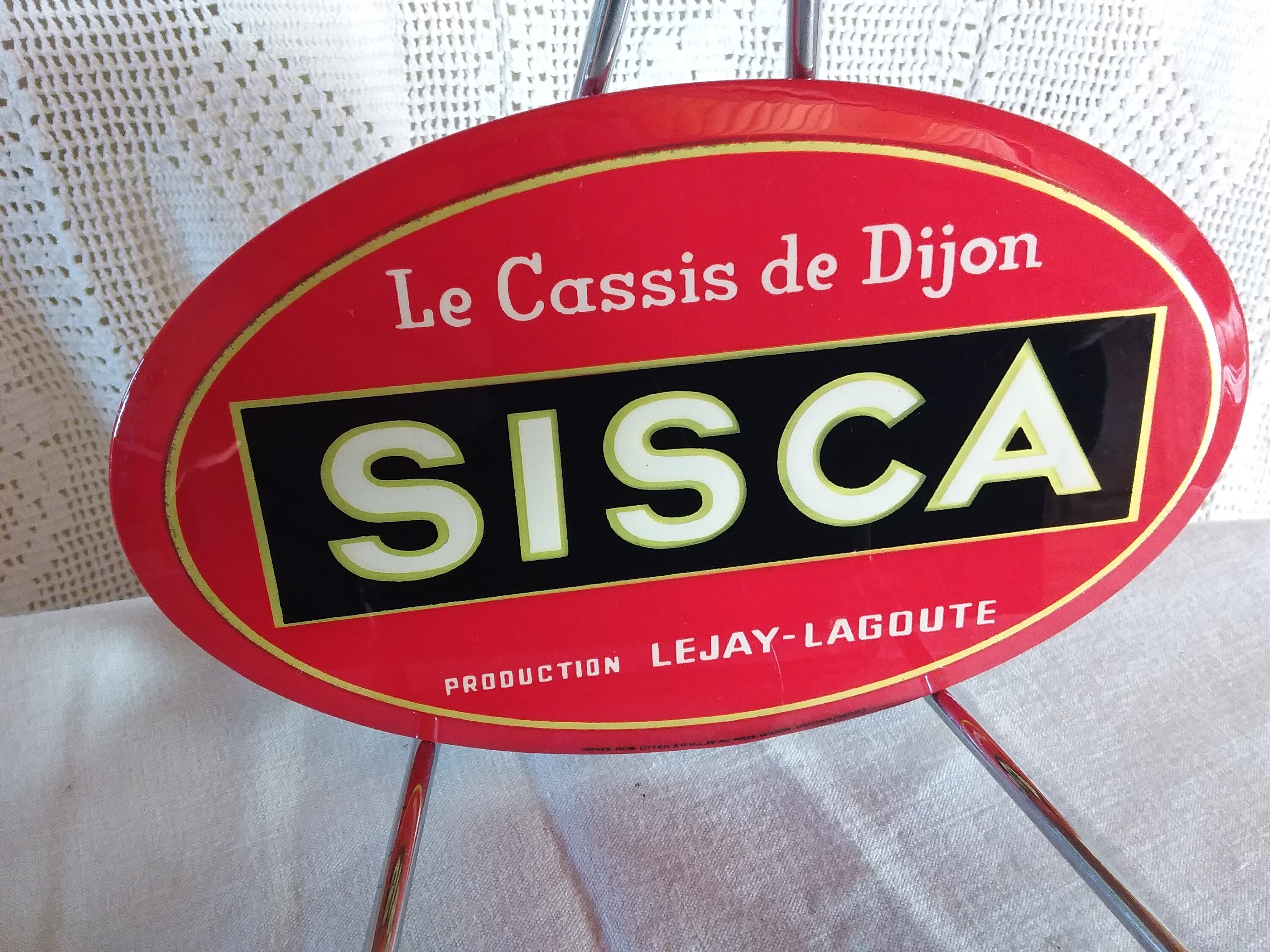 Ancienne plaque publicitaire glaçoide SISCA - Etsy France