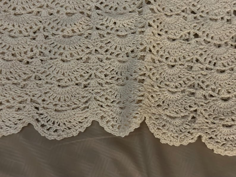 Cream Crochet Christening Gown With Bonnet and Booties - Etsy