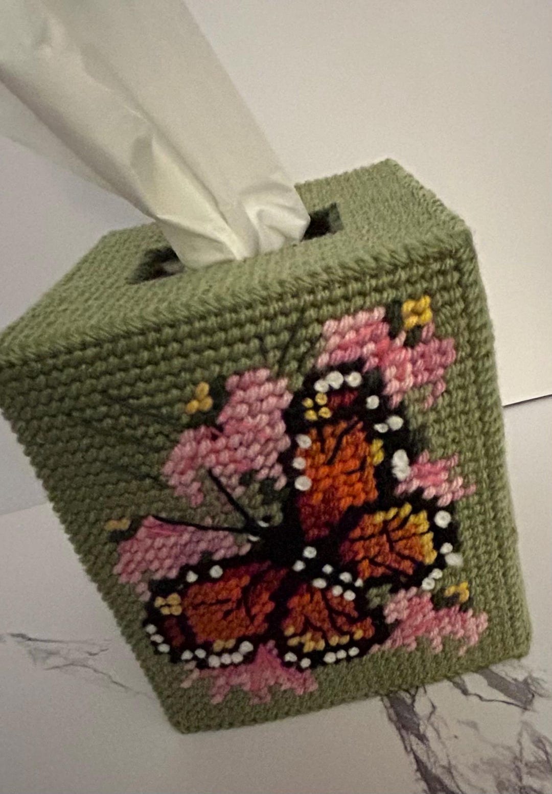 Monarch Butterfly Tissue Box Cover - Etsy