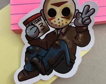 Horror Movie Chucky Sticker, JASON VOORHEES Sticker, RETRO Chucky ...