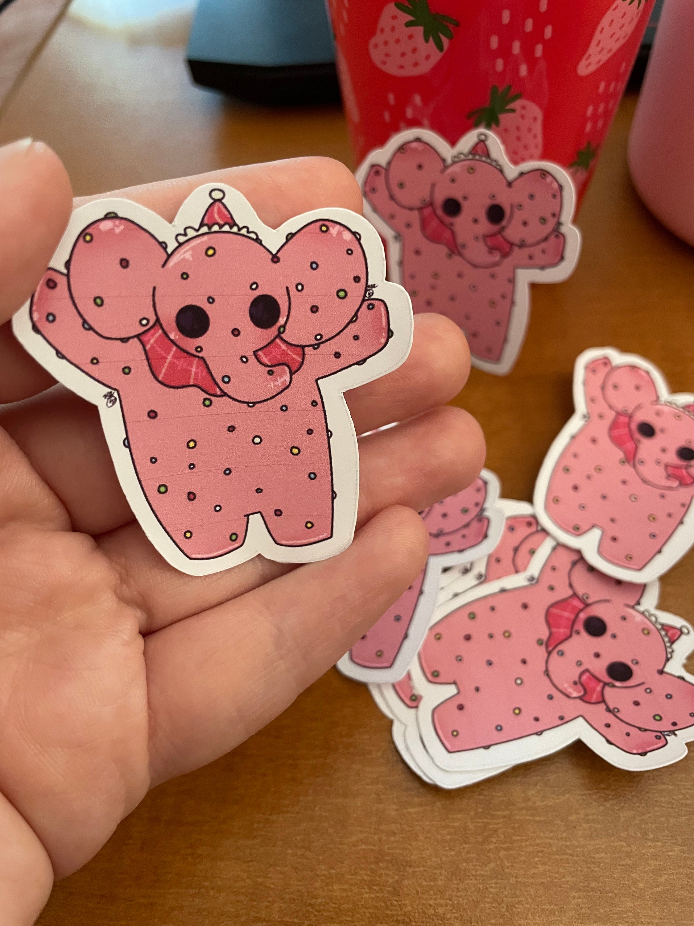Food Clowns - Circus Elephant Cookie Clown Sticker - Etsy