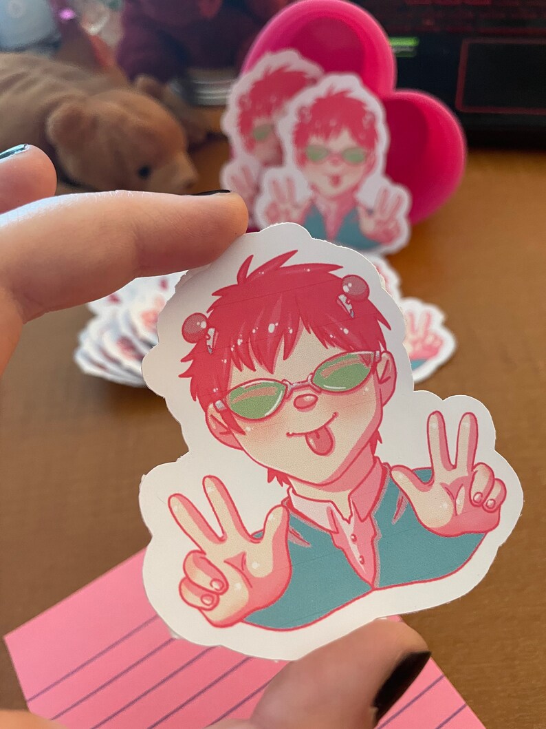 Disastrous Life of Saiki K Saiki K Peace Sign Sticker - Etsy