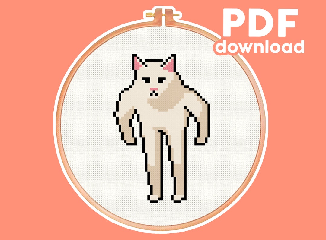 Tough Guy Cursed, Cryptid Cat Meme Funny, Modern, Subversive Cross ...