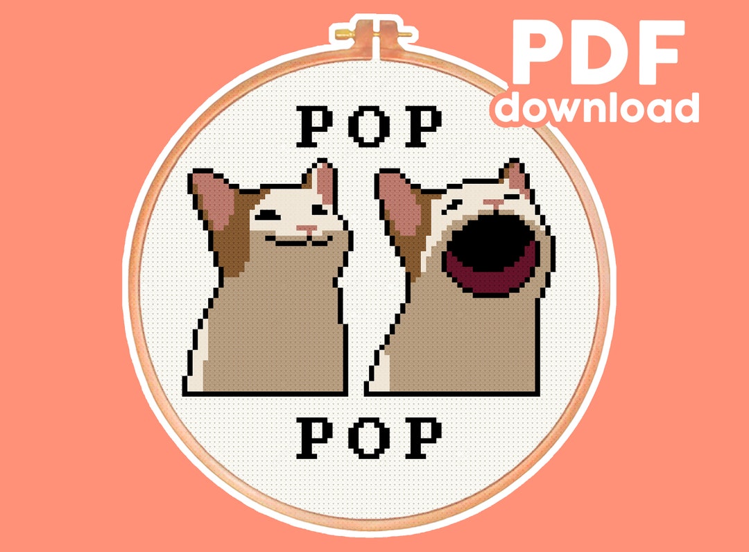 Pop Cat - Mouth Open, Popping Cat Meme - Funny, Modern, Subversive ...