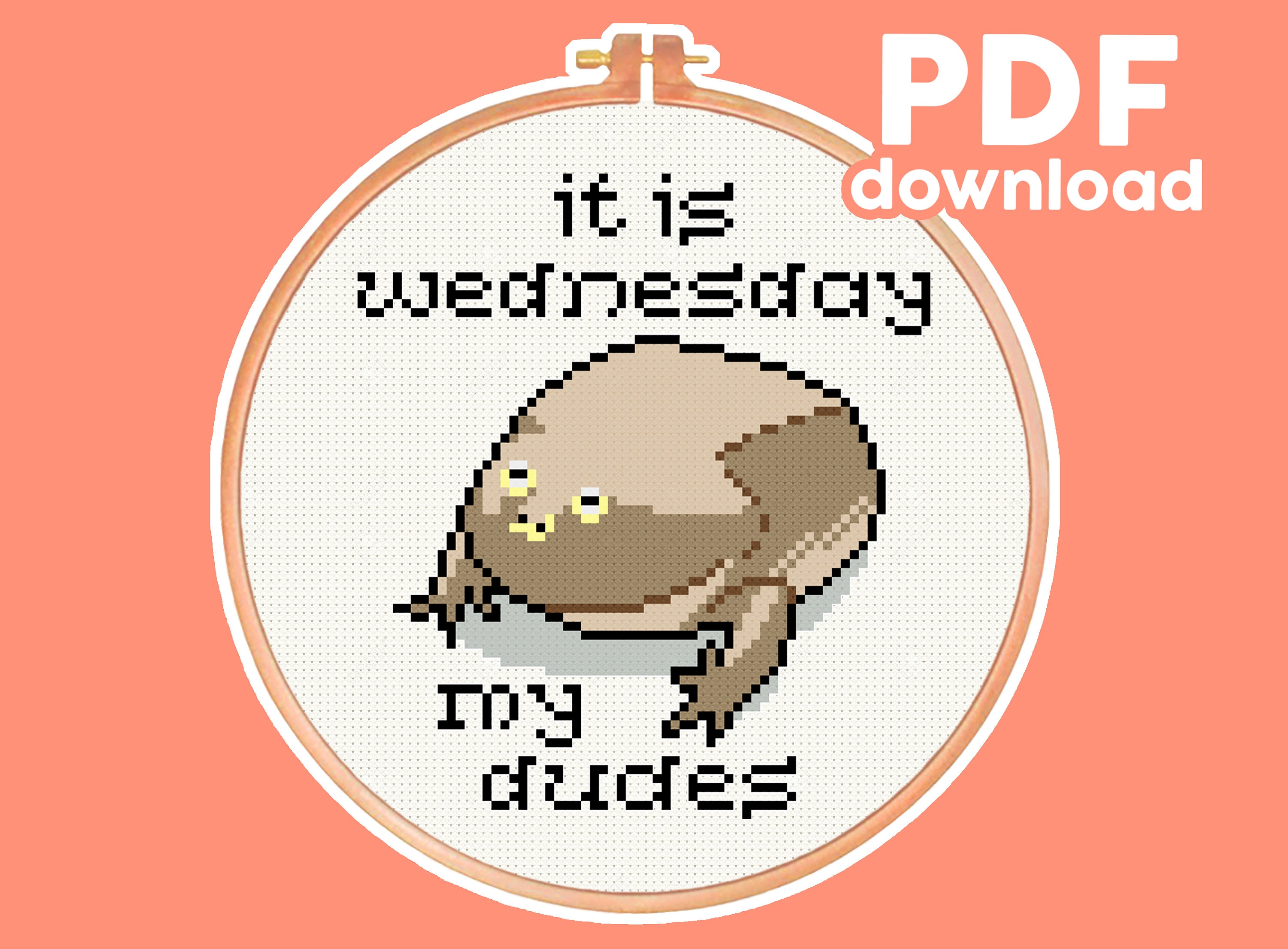It Is Wednesday My Dudes Frog Meme Funny Modern Etsy