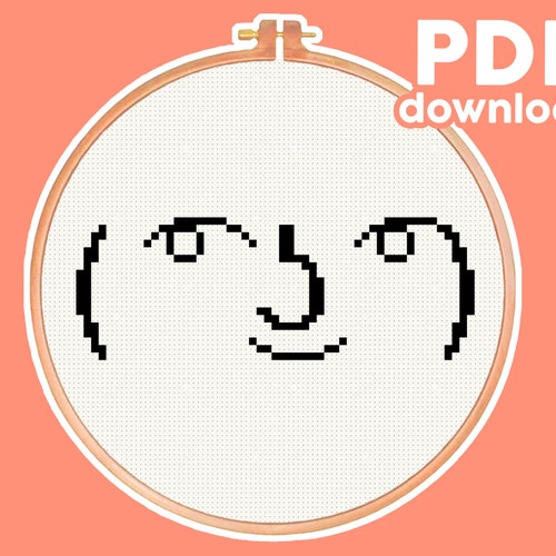 Lenny Face Emoticon Emoji Emote Meme Funny Modern - Etsy