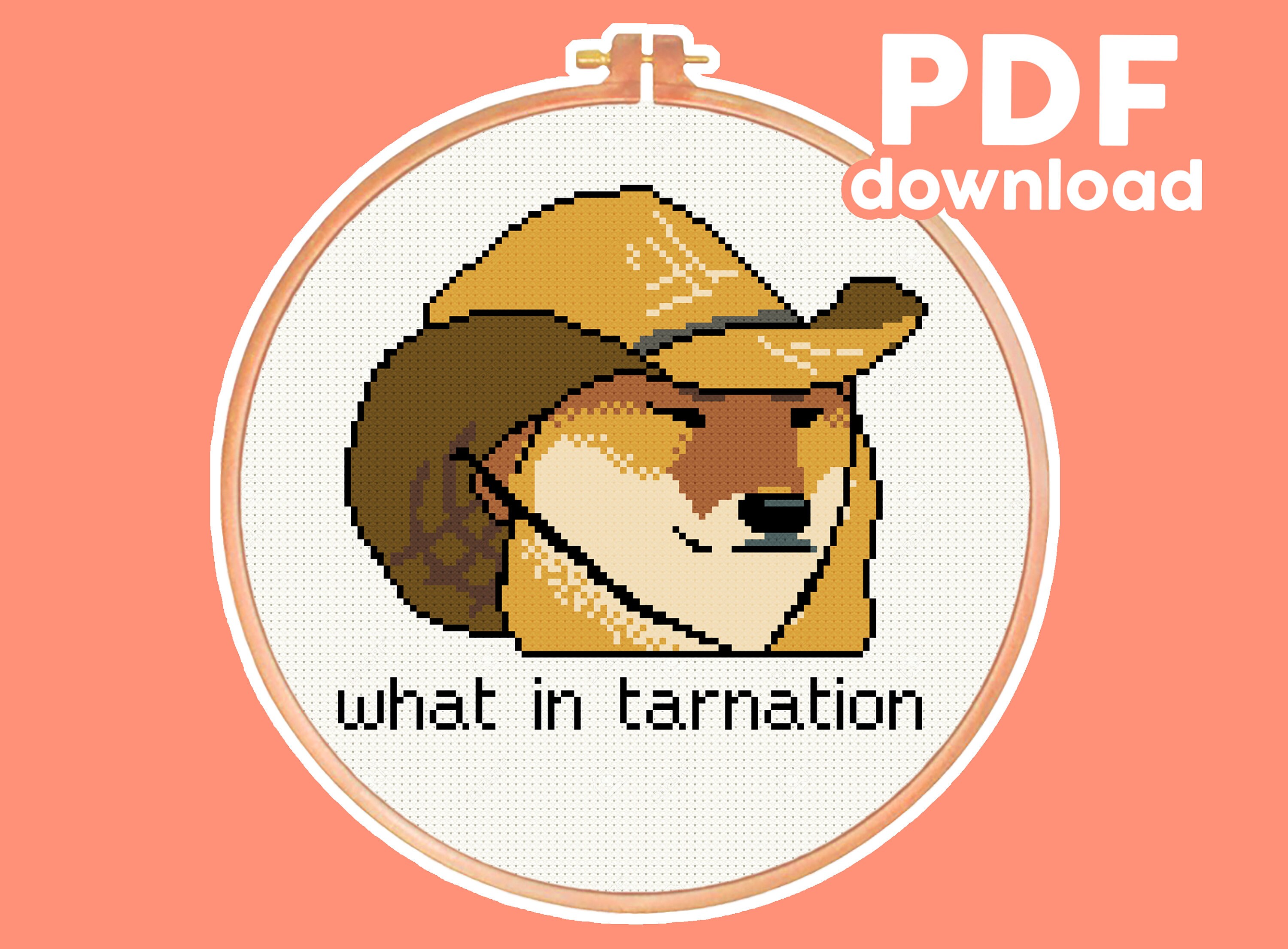 What in Tarnation Cowboy Shiba Inu Dog Meme Funny - Etsy UK