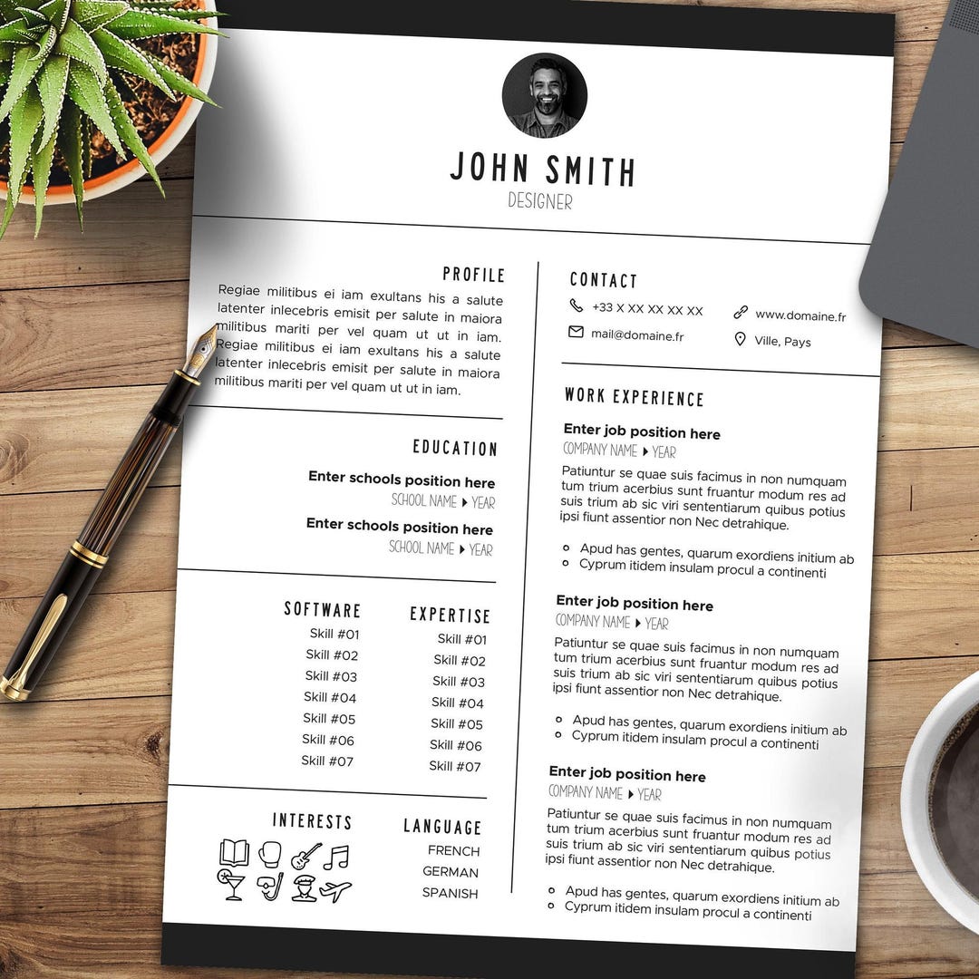 Customizable CV Template | Professional Career File | Windows Mac ...