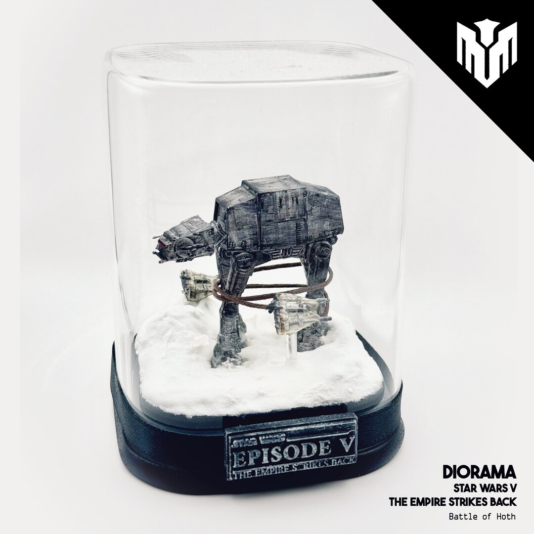 DIORAMA 3D STARWARS V Showcase Scene Empire Strikes Back / Hoth / ATAT ...