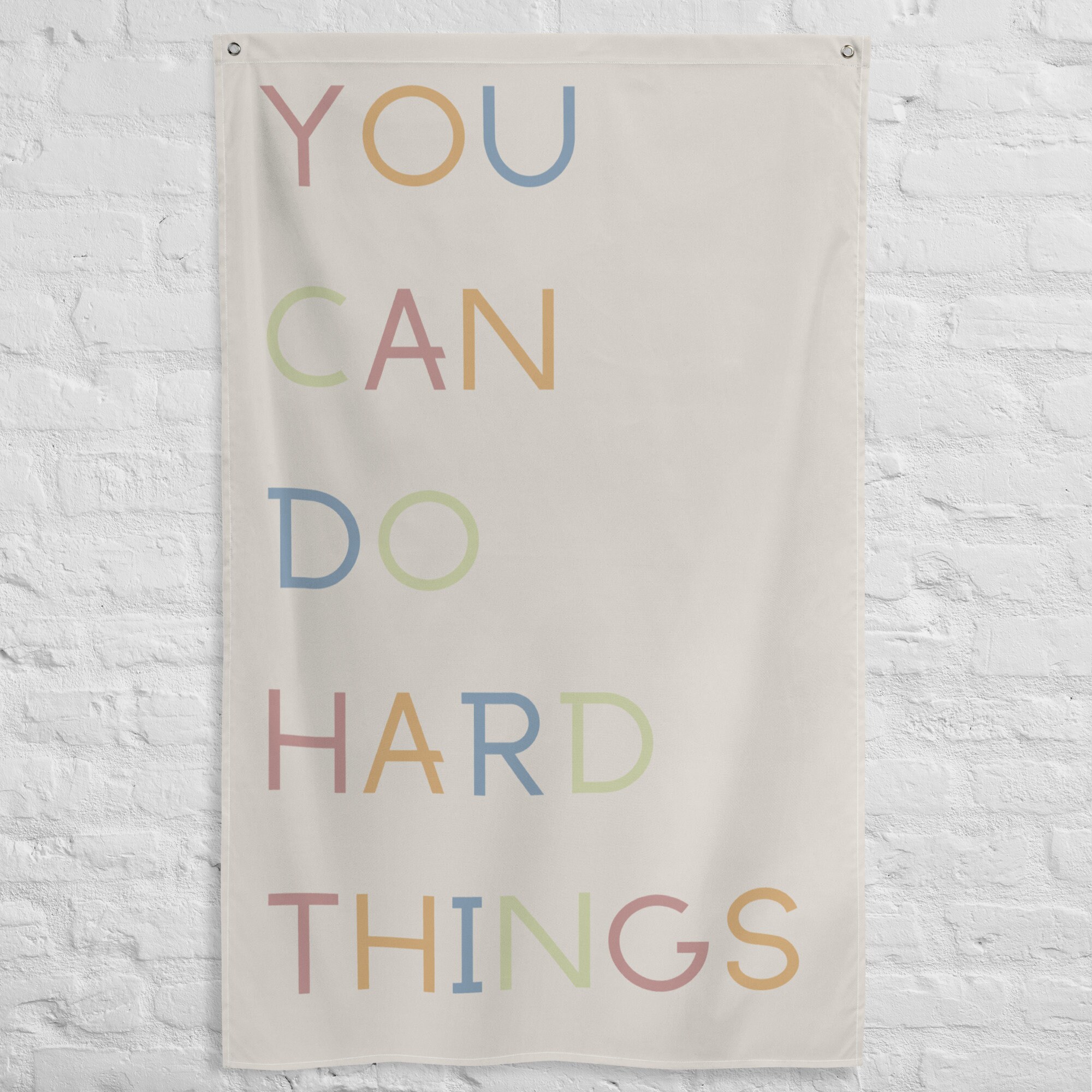 You Can Do Hard Things Boho Neutral Flag for Classroom or Therapy ...