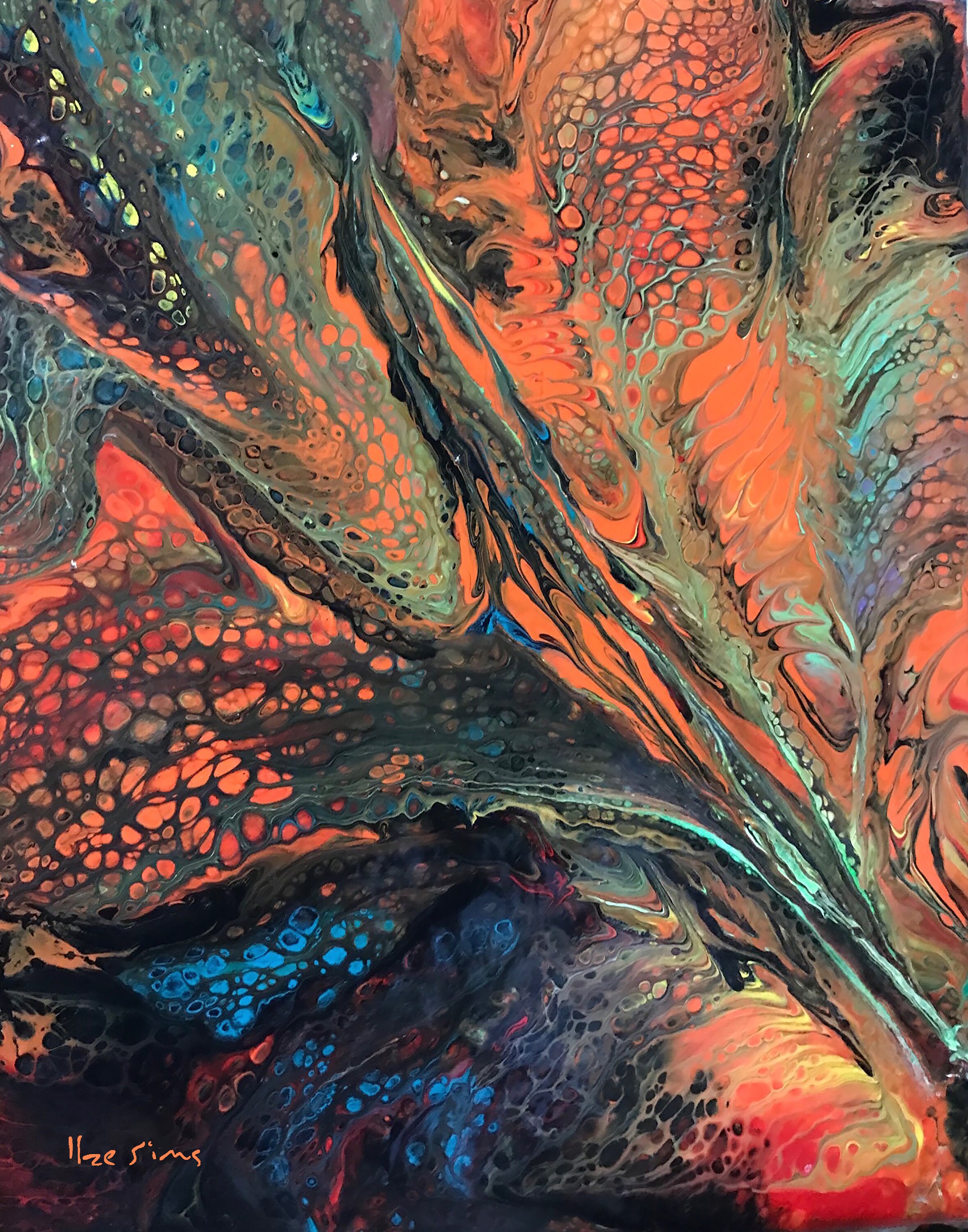 PEACOCK GARDEN - Tropical Garden Art Print - Hawaii Abstract Forest ...