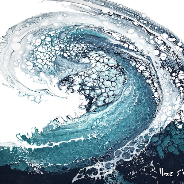 Abstract Wave Art - Etsy