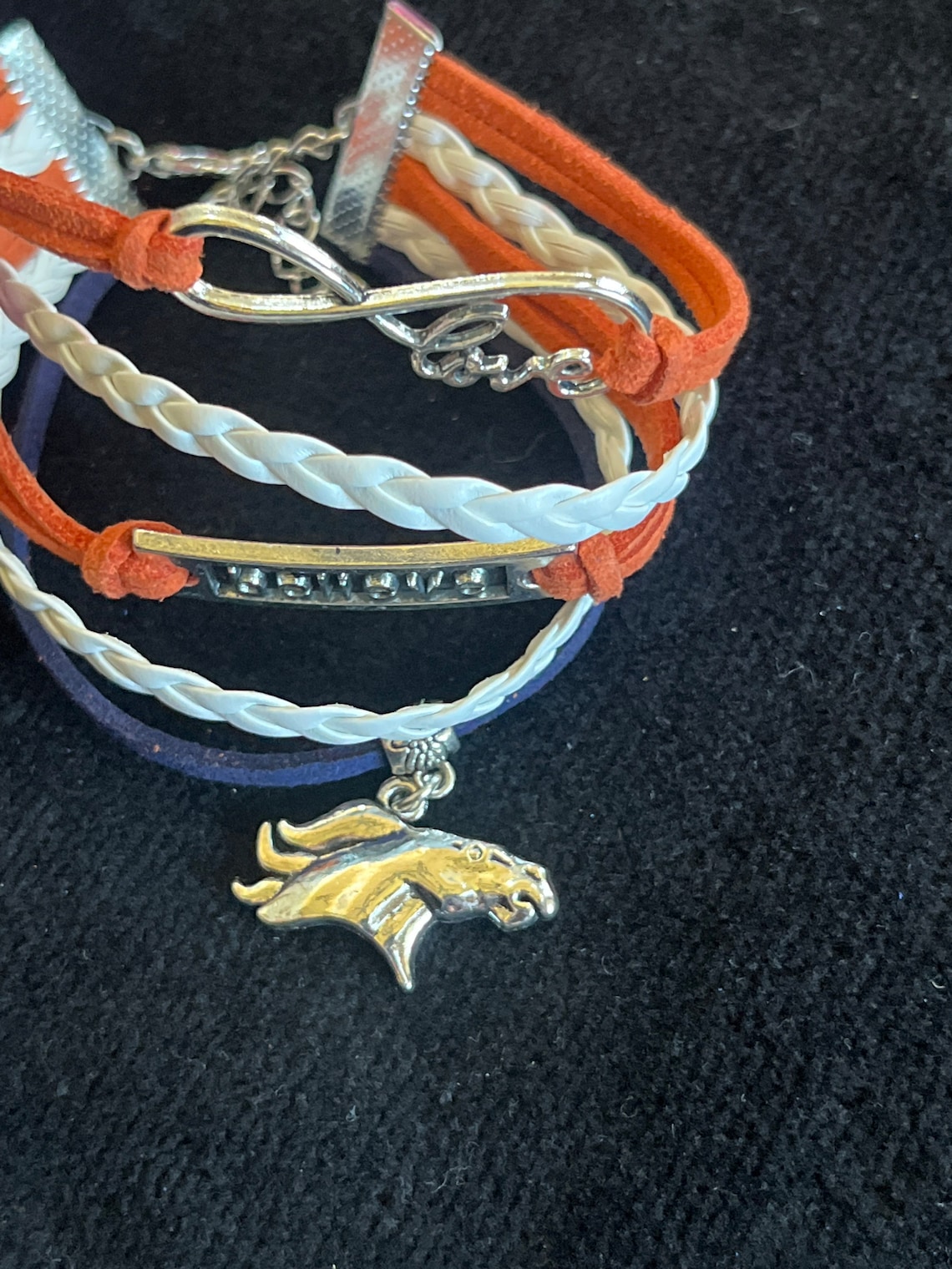 Handmade Infinity NFL Football Denver Broncos BELIEVE Adjustable Charm ...