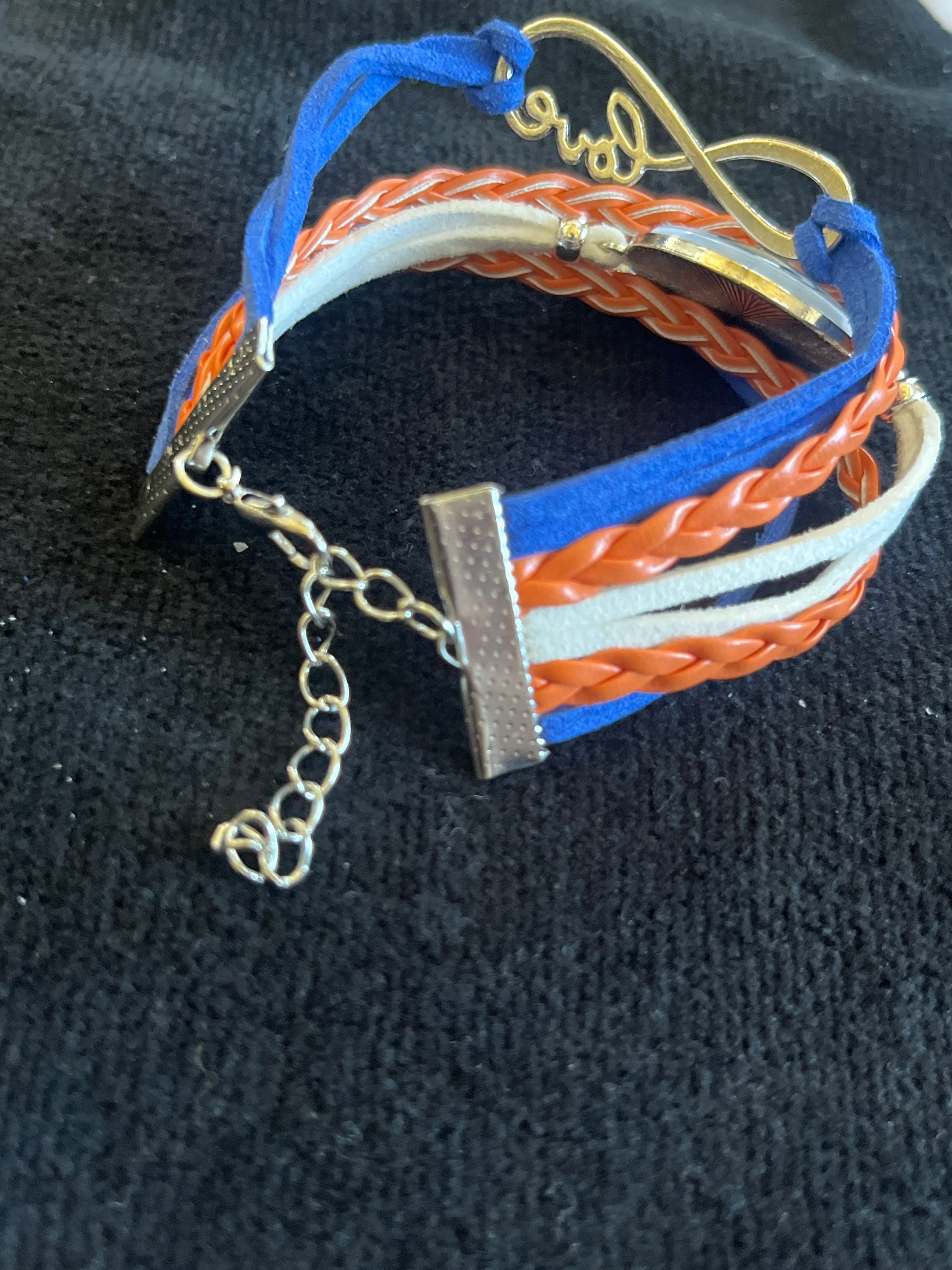 Handmade Infinity NFL Denver Broncos Football Cabuchon Adjustable Charm ...