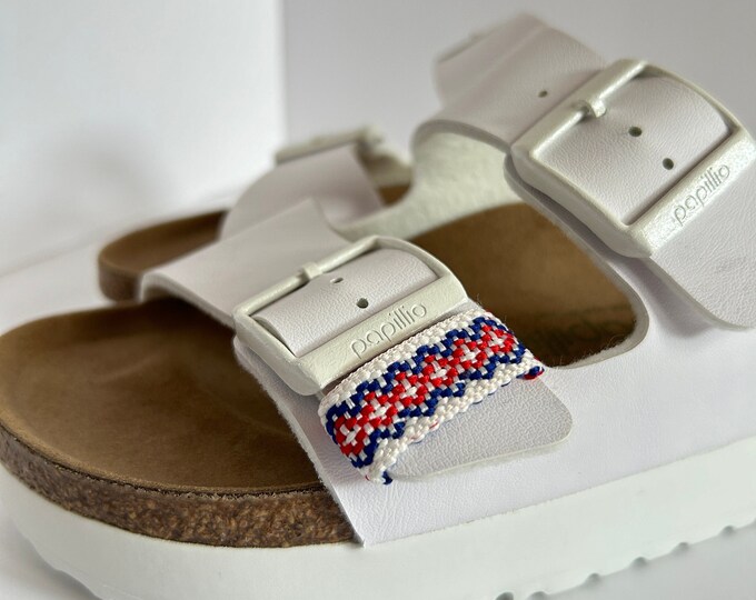 Birkenstock Friendship Loop-red White and Blue - Etsy