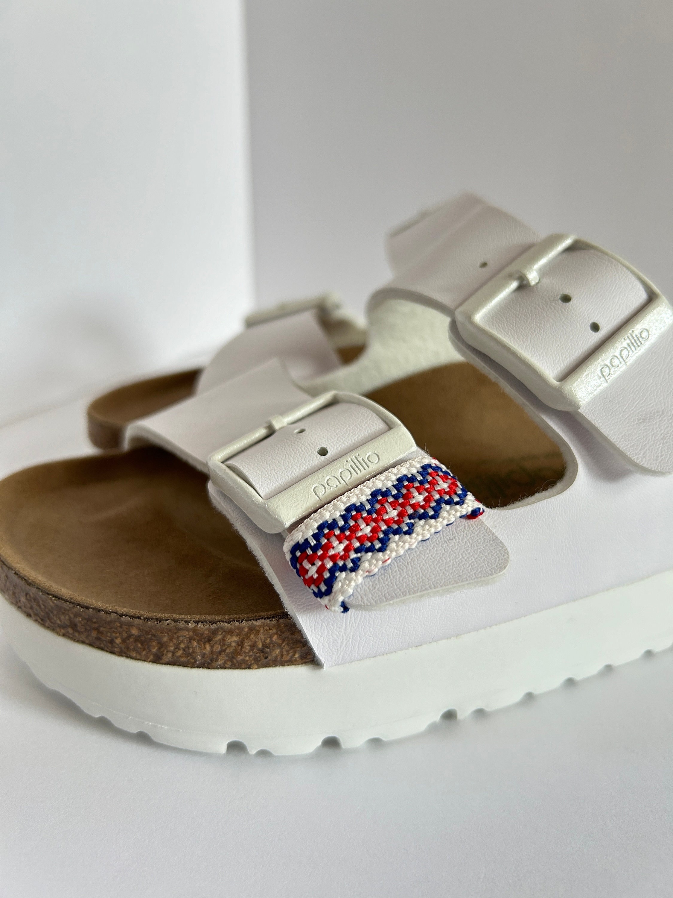 Birkenstock Friendship Loop-red White and Blue - Etsy